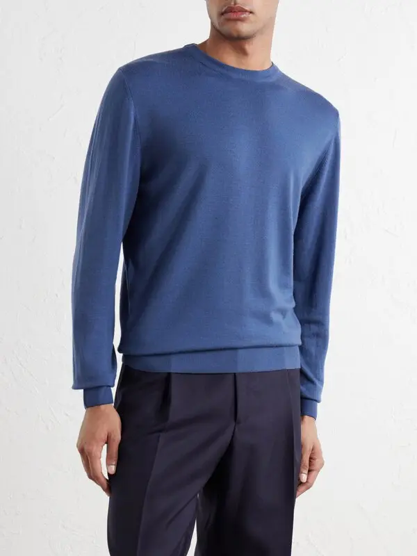 Canali Wool Sweater - Blue