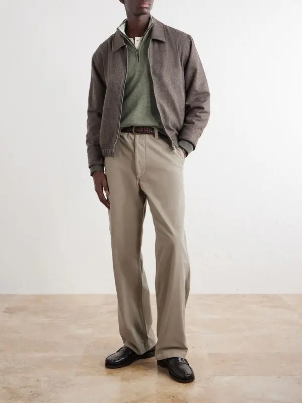 GHIAIA Cashmere Half-zip Sweater - Green