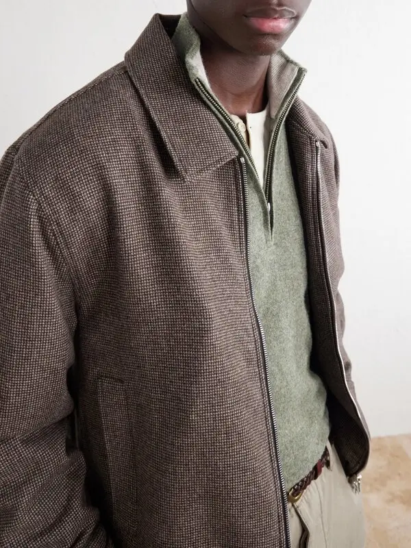 GHIAIA Cashmere Half-zip Sweater - Green