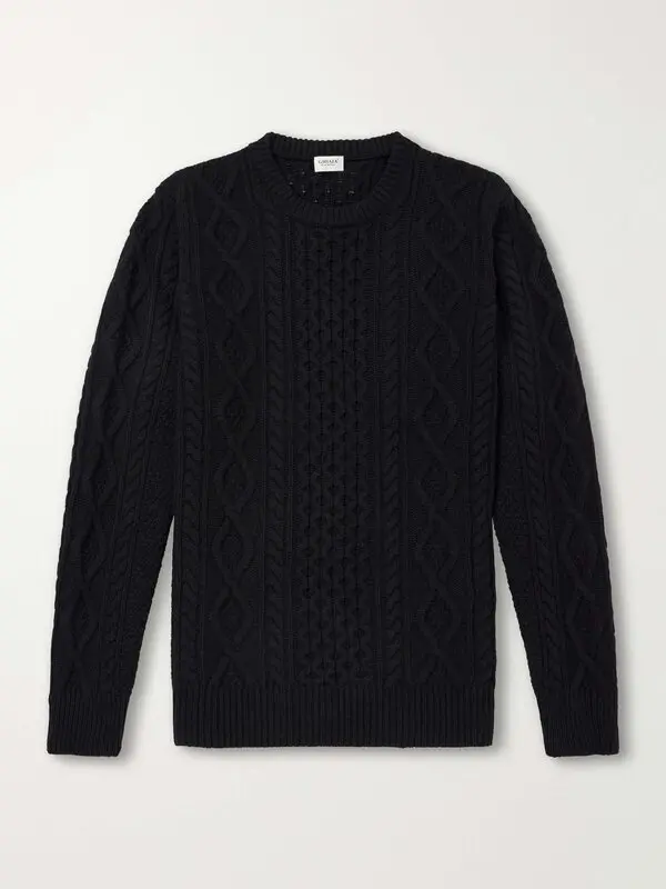 GHIAIA Pescatore Cable-knit Wool Sweater