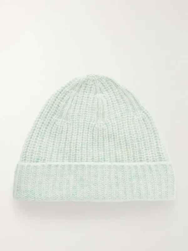 Auralee Ribbed Cashmere Beanie
