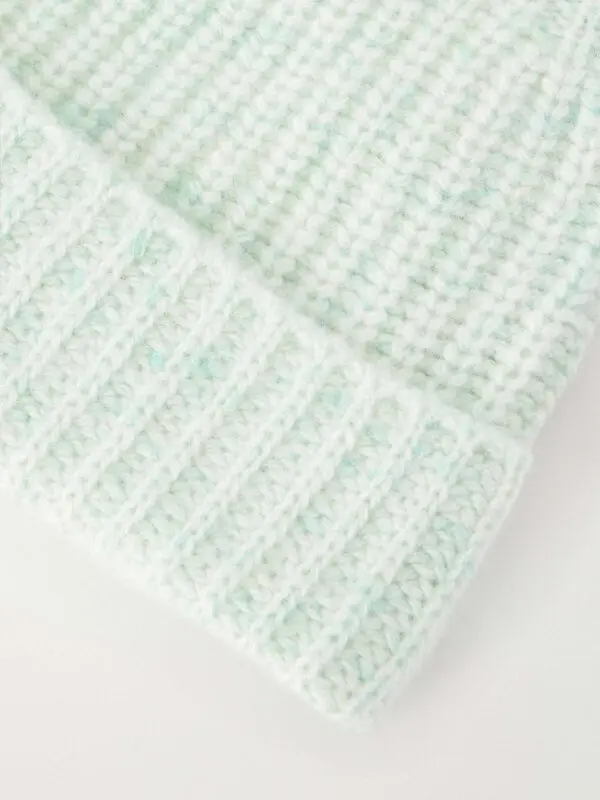 Auralee Ribbed Cashmere Beanie
