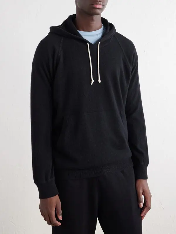 GHIAIA Cashmere Hoodie - Black