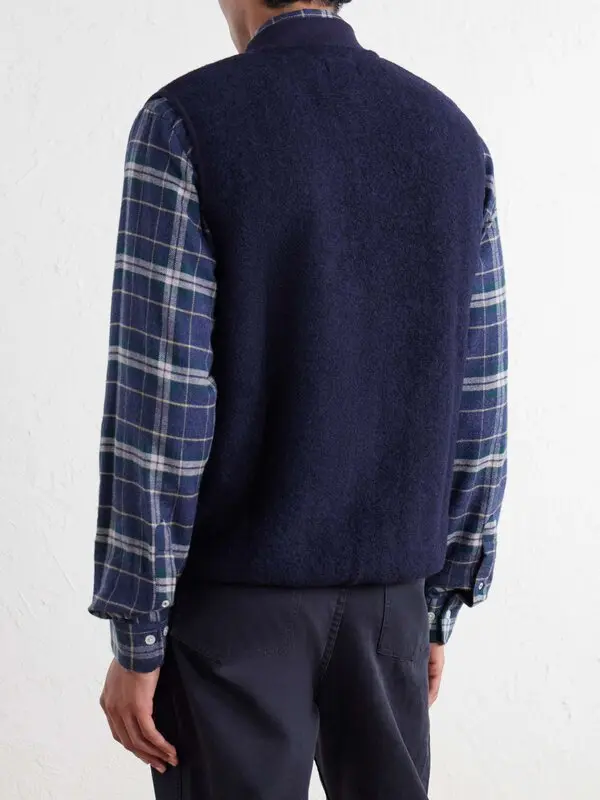 Hartford Wool-blend Felt Zip-up Gilet