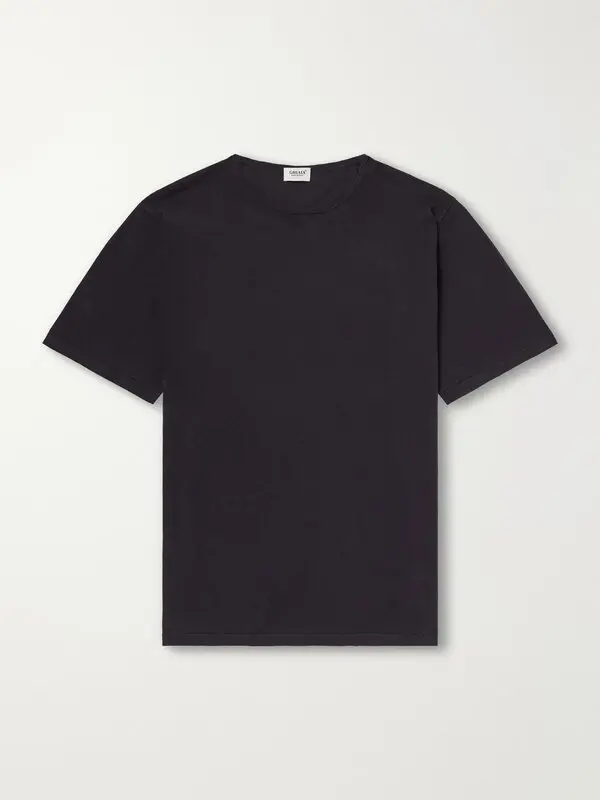 GHIAIA Cotton-jersey T-shirt - Blue