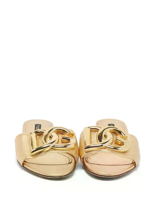 Dolce & Gabbana Dg Logo Leather Sandals
