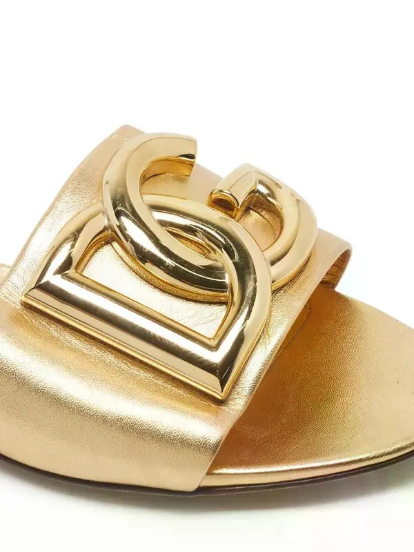 Dolce & Gabbana Dg Logo Leather Sandals