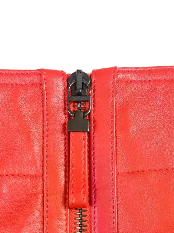 Dior 2010s Heart-patch Leather Skirt