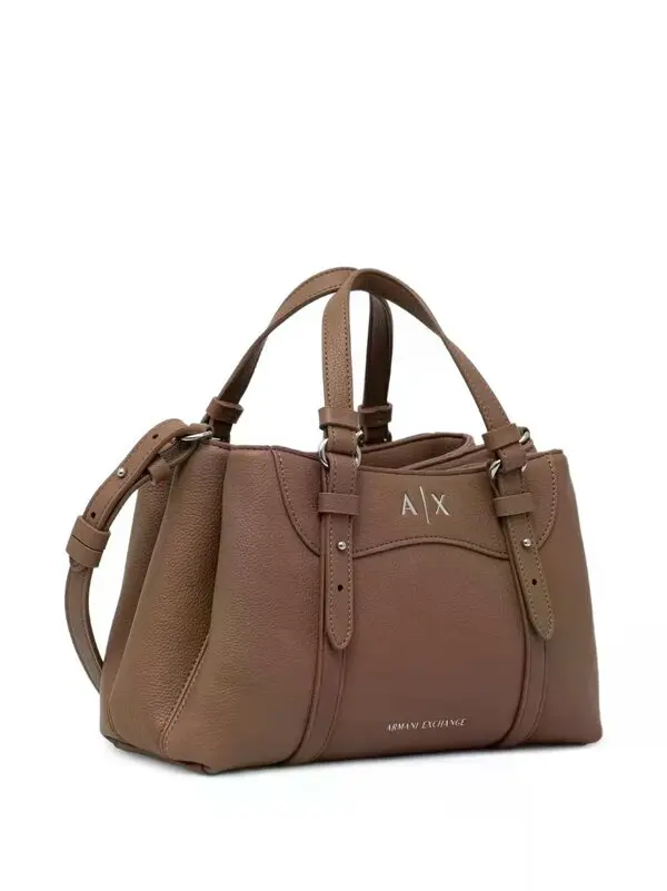 Armani Exchange Logo-plaque Shoulder Bag - Brown