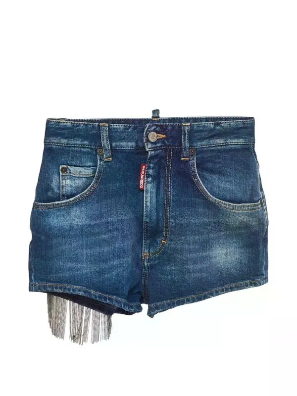 Dsquared2 Chain-fringe Denim Shorts