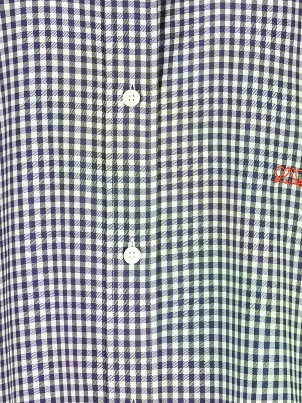 Loewe Embroidered Gingham-check Shirt