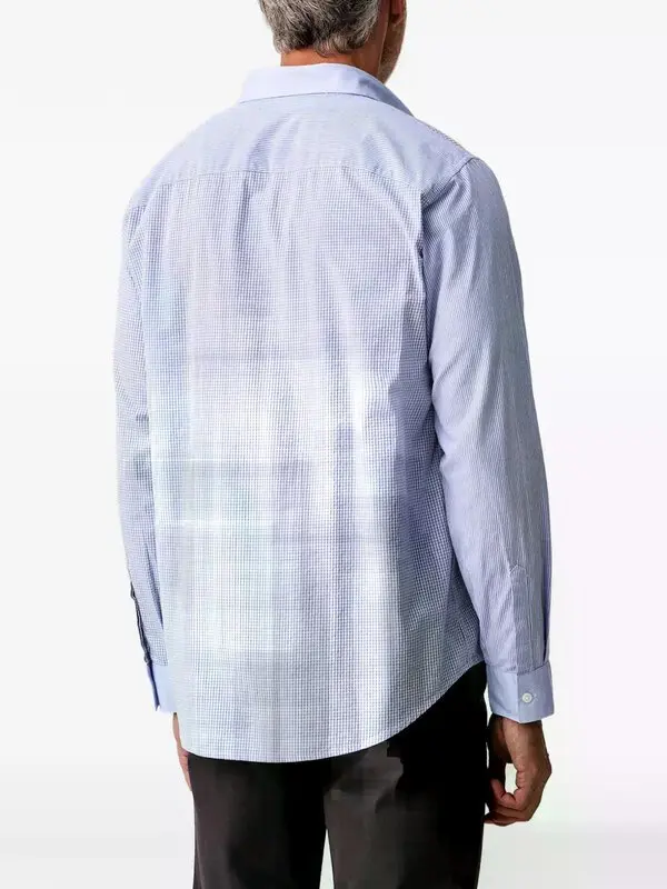 Armani Exchange Logo-embroidered Patchwork Shirt