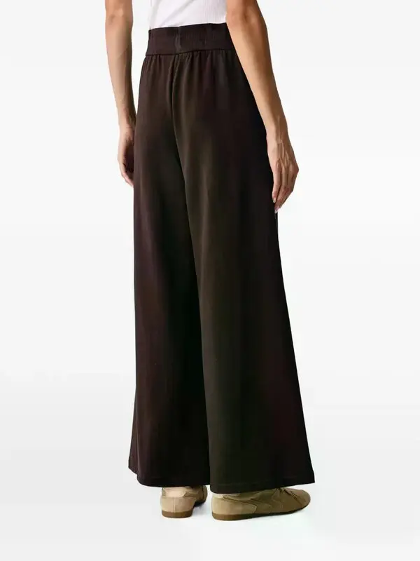 Armani Exchange Logo-embroidered Wide-leg Track Pants