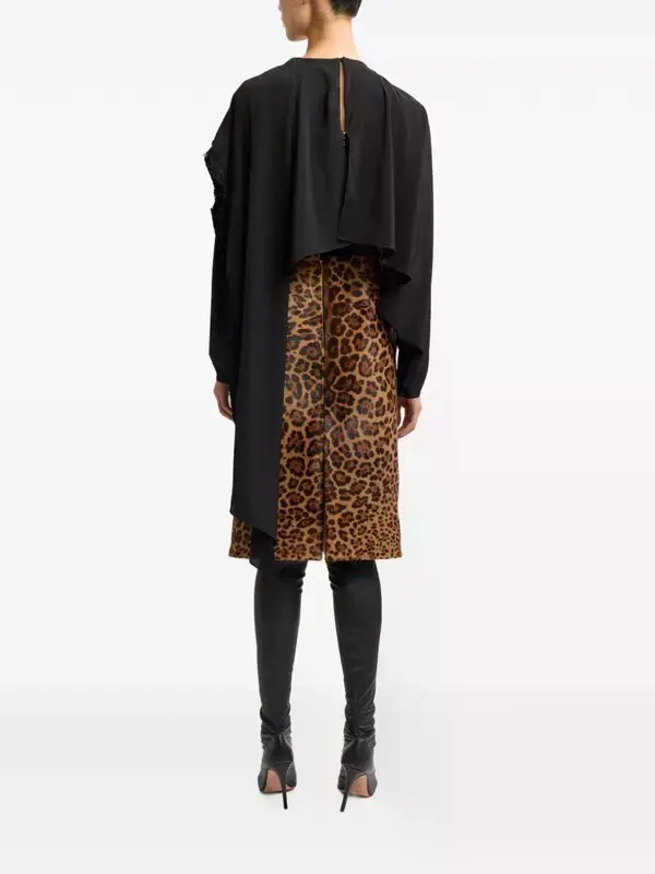 16Arlington Carmen Leopard-print Midi Skirt