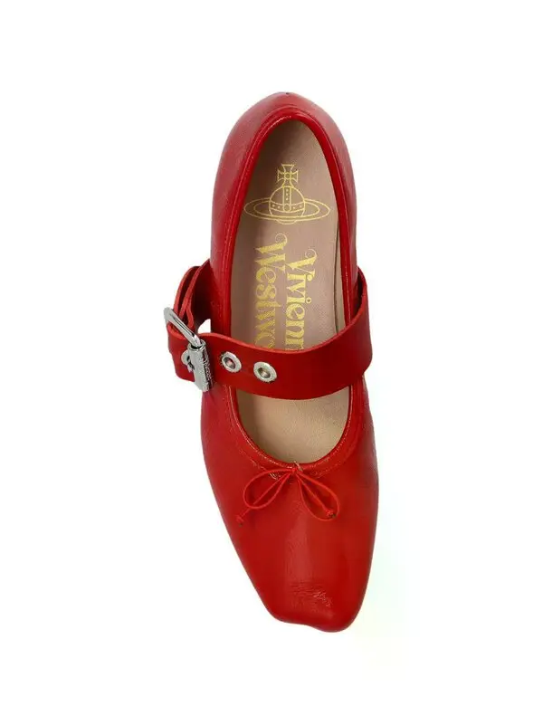 VIVIENNE WESTWOOD Alice Buckle-strap Ballet Flats - Red