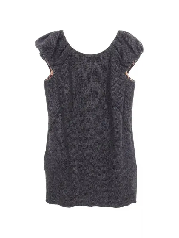 Dolce & Gabbana 2010s Herringbone Cap-sleeve Dress