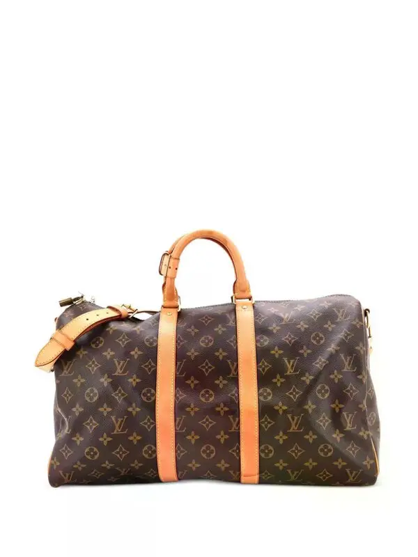LOUIS VUITTON Keepall Bandouliere Bag Monogram Canvas 45 Travel Bag - Brown