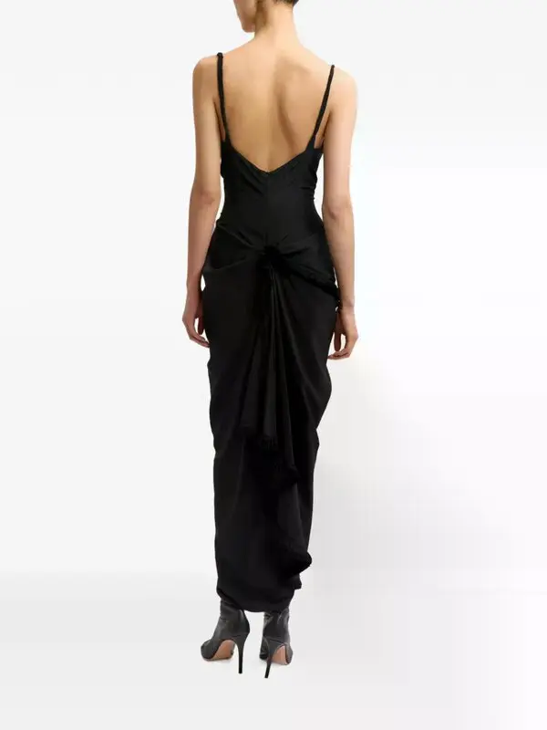 16Arlington Wye Fringed-trim Midi Dress