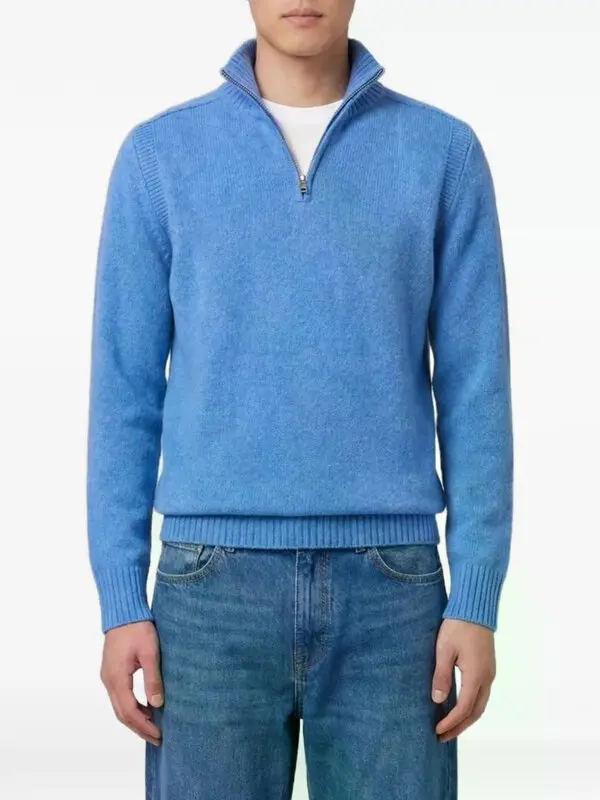 Guest In Residence Half-zip Cashmere Sweater - Blue