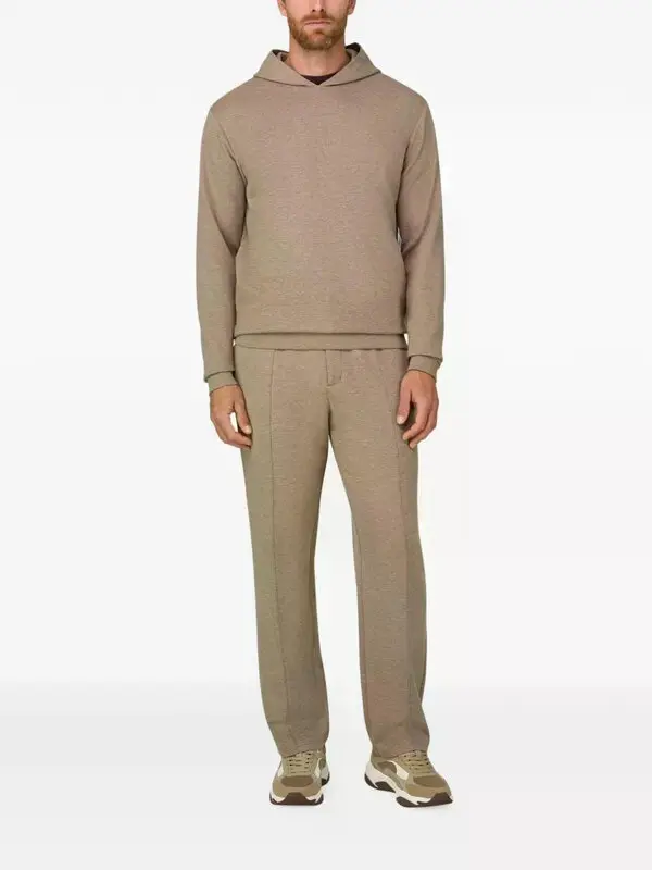 Boggi Milano Sweatshirt Hoodie In Cotton Blend Scuba Mélange