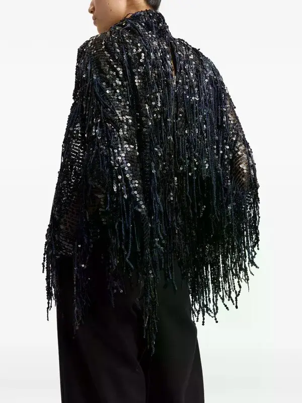 16Arlington Auro Fringe-sequin Top