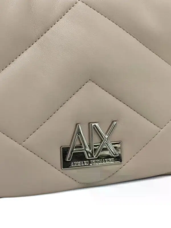 Armani Exchange Quilted Leather Tote Bag