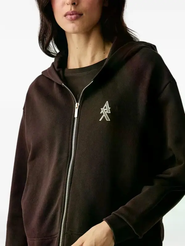 Armani Exchange Logo-plaque Zip-up Hoodie