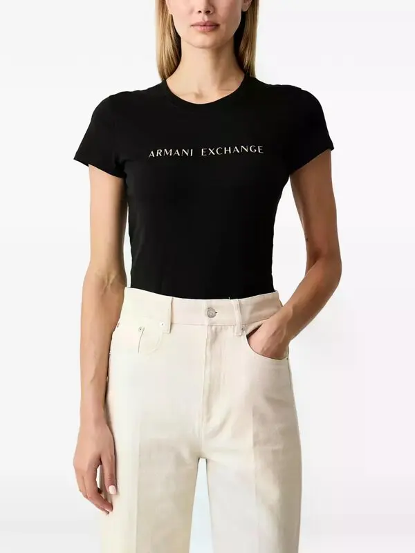 Armani Exchange Logo-print T-shirt - Black