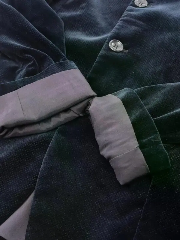 Giorgio Armani 2000s Stand Collar Velour Jacket