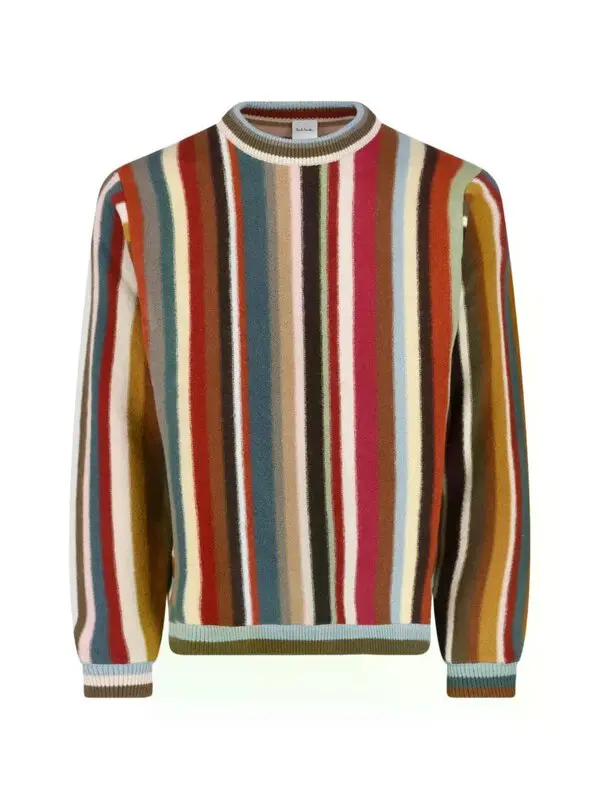 Paul Smith Boiled Merino Wool 'signature Stripe' Sweater