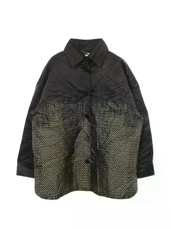 Fendi 2010s Patterned Silk Shirt - Black