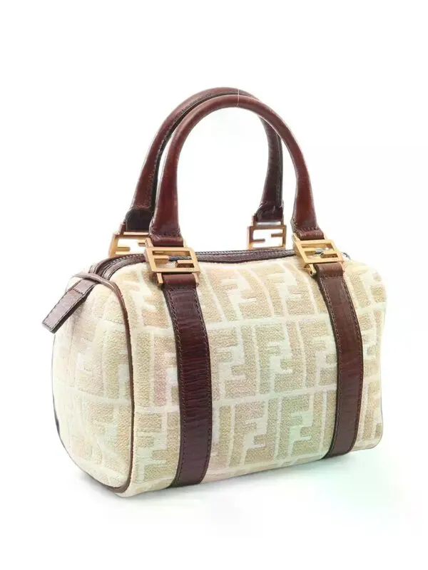 Fendi 2010s Mini Zucca Boston Tote Bag