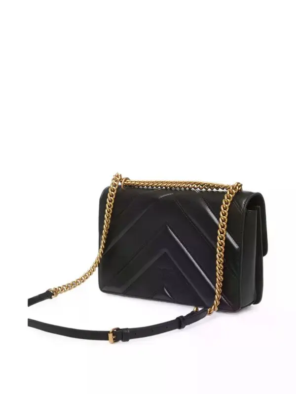 Pinko Medium Love Bag One Light Chevron Nappa Leather Crossbody Bag