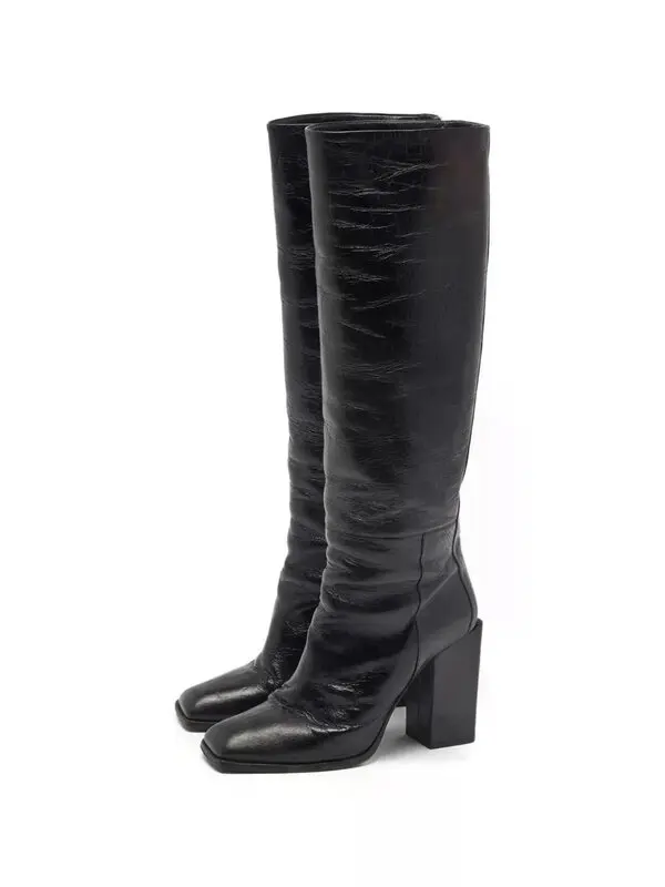 Dolce & Gabbana Square-toe Knee-high Boots - Black
