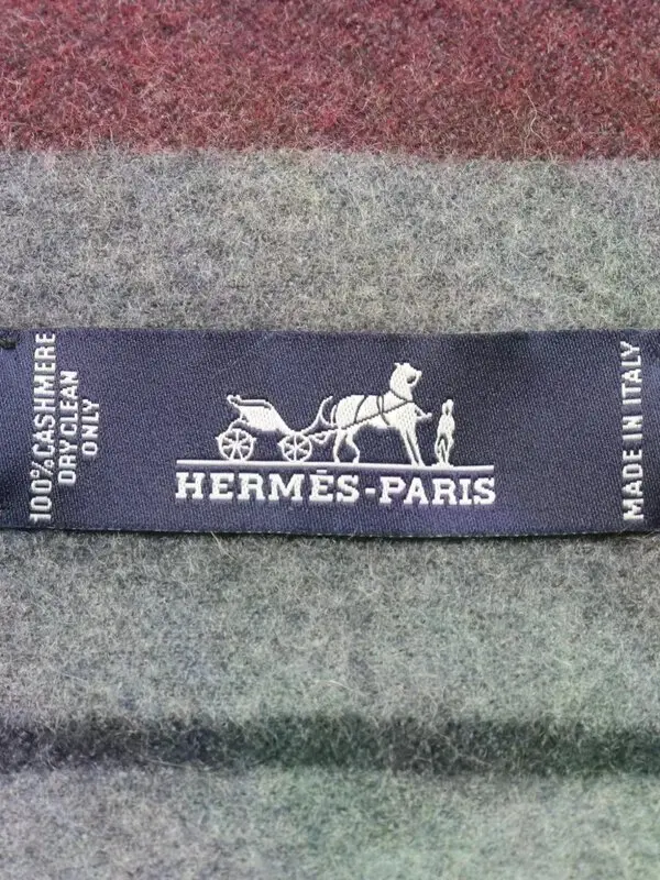 Hermès 2010s Rocabar Fringed Shawl