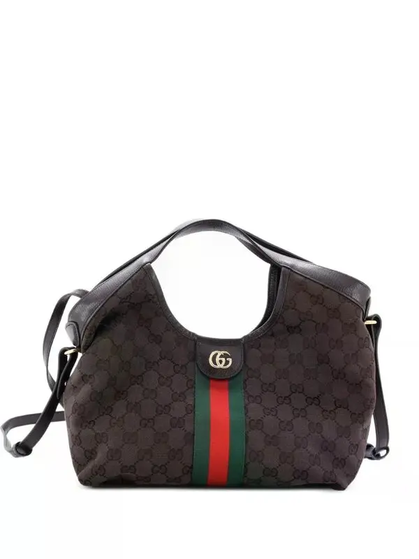 Gucci Giglio Gg Canvas Small Tote Bag - Brown