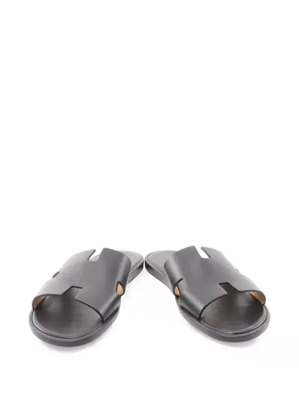 Hermès 2010s Izmir Slide Sandals - Black
