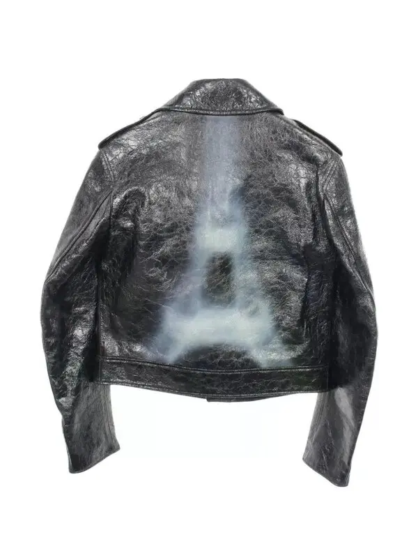 Dior 2010s Eiffel Tower Leather Jacket