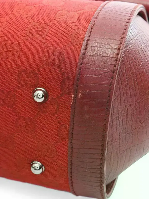 Gucci 2000 Bamboo Gg Canvas Tote Bag