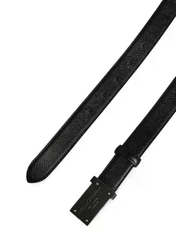 Dolce & Gabbana Logo-plaque Leather Belt