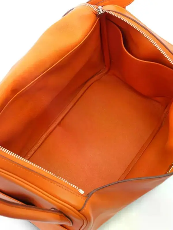 Hermès 2007 Lindy 30 Leather Shoulder Bag - Orange