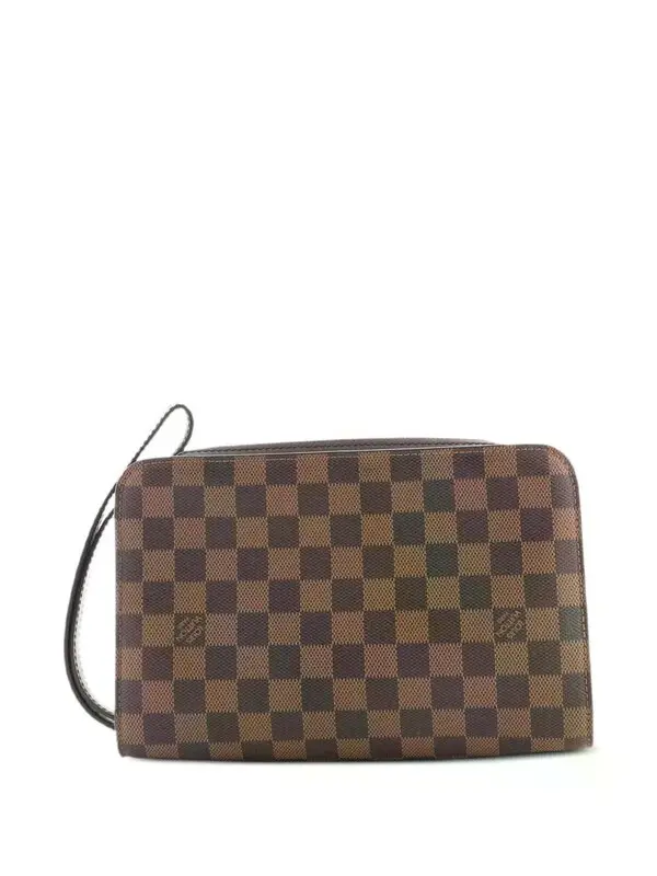 LOUIS VUITTON Pochette Saint Louis Damier Clutch Bag - Brown