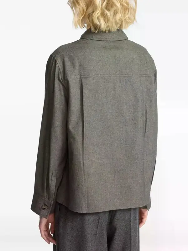 YVES SALOMON Button-placket Long-sleeve Polo Top