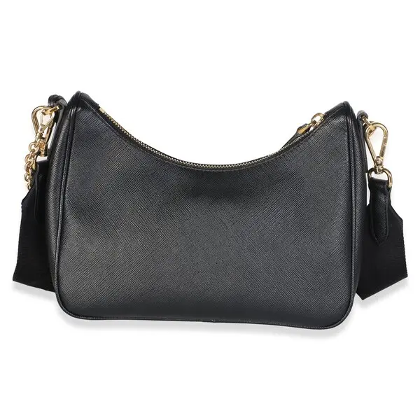 Prada Saffiano Re-edition 2005 Shoulder Bag - Black