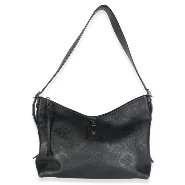 LOUIS VUITTON Monogram Empreinte Carryall Mm - Black