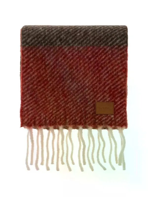 Loewe Fringed Scarf - Red