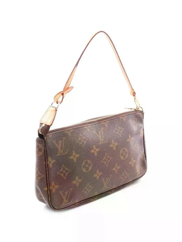 LOUIS VUITTON 2000 Pochette Accessoires Monogram Shoulder Bag - Brown