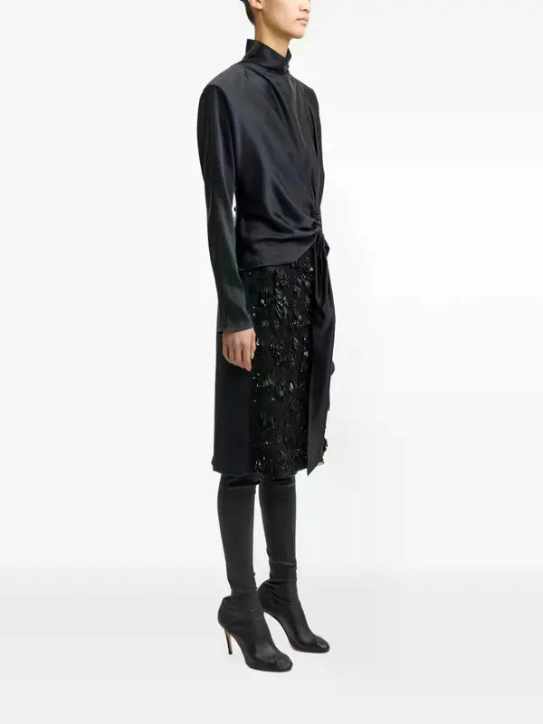 16Arlington Lambro Knotted Silk Top