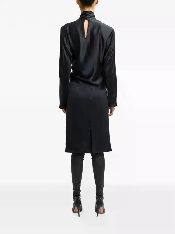 16Arlington Lambro Knotted Silk Top