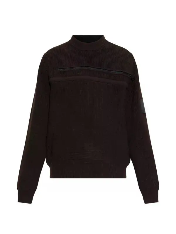 Loewe Zip-detail Ribbed-knit Sweater